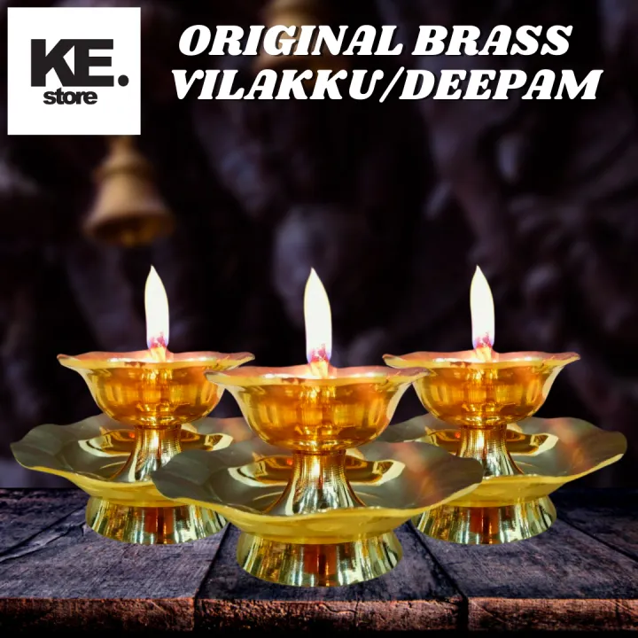 Original Brass Vilakku / Deepam / Oil Lamp / Agal Vilakku /Prayer Item ...
