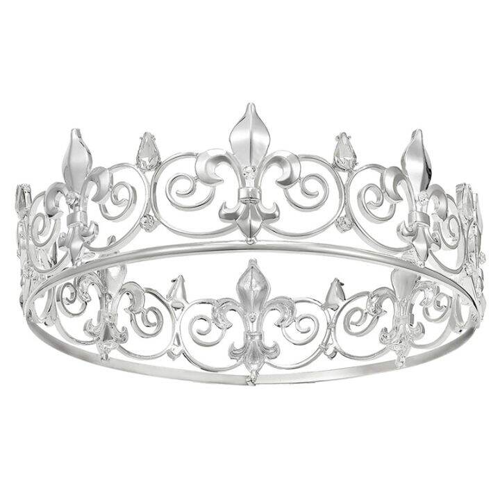 2X Royal King Crown for Men - Metal Prince Crowns And Tiaras,Full Round ...