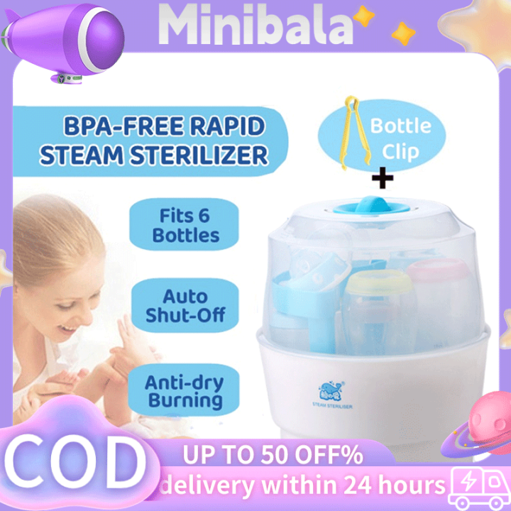 Minibala Large-capacity Baby Bottle Sterilizer Electric Steam Bottle Sterilizer One-key ...