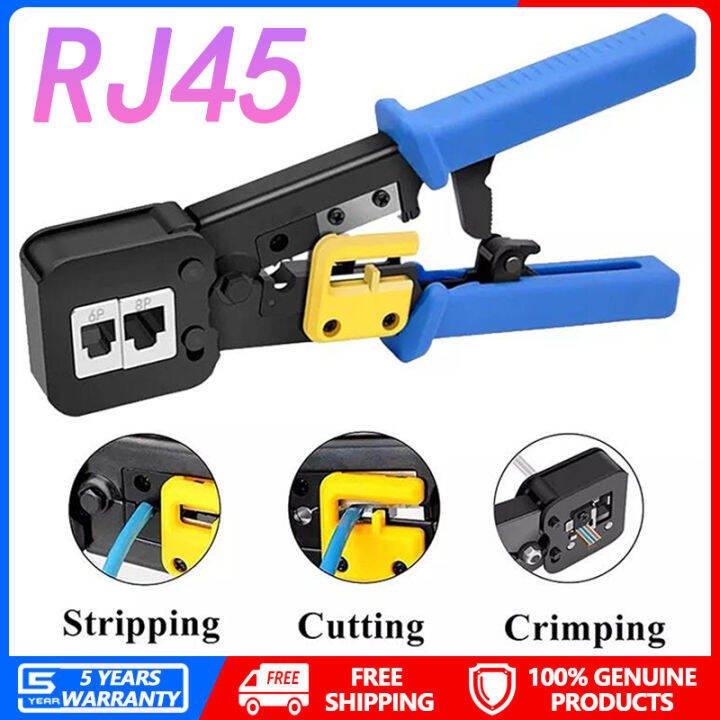 RJ45 Crimper Through-hole Mesh Clamp Crimping tool for Passthrough ...