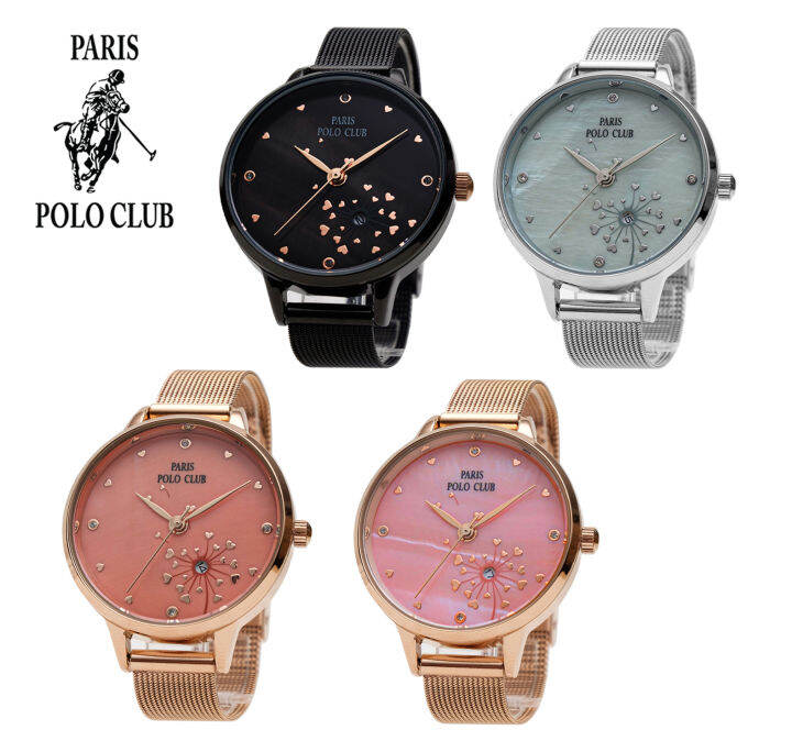 Paris Polo Club (ปารีส โปโล คลับ) นาฬิกาข้อมือผู้หญิง รุ่น 3PP-2203938M(รับประกัน1ปี) | Lazada.co.th