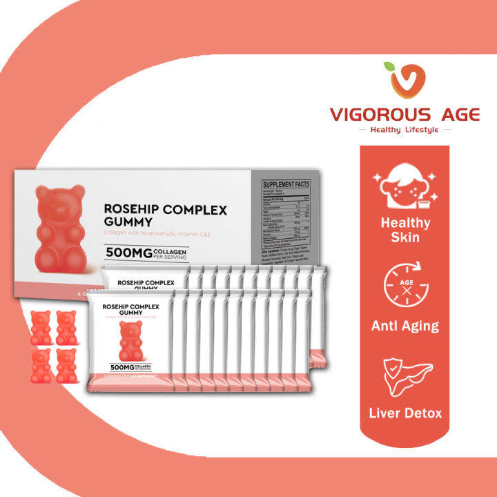 VIGORUS AGE Collagen Gummies Beauty Whitening gummi Supplements Anti ...