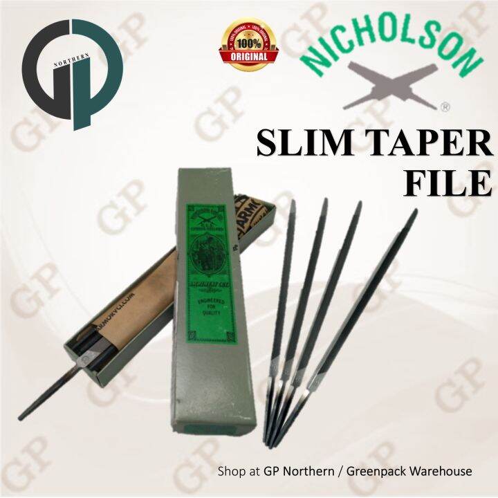 Nicholson Slim Taper File 4" ,5" , 6", extra taper 4" Increment Cut ...