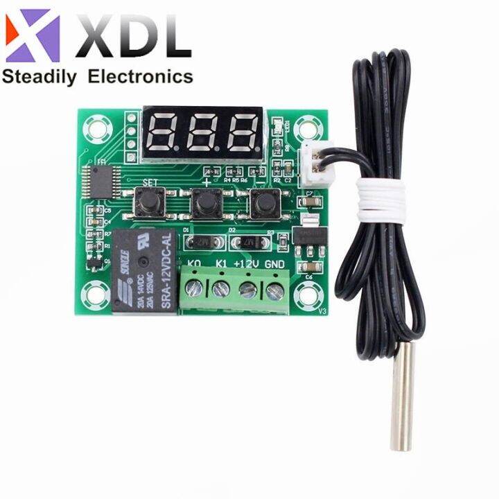 1pcs 12V Digital Temp Thermostat Temperature Controller Sensor Relay Switch 50 110C W1209 ...