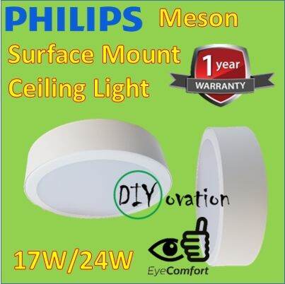 Philips Meson 17W/ 24W Surface mounting/ Concrete Ceiling LED Light ...