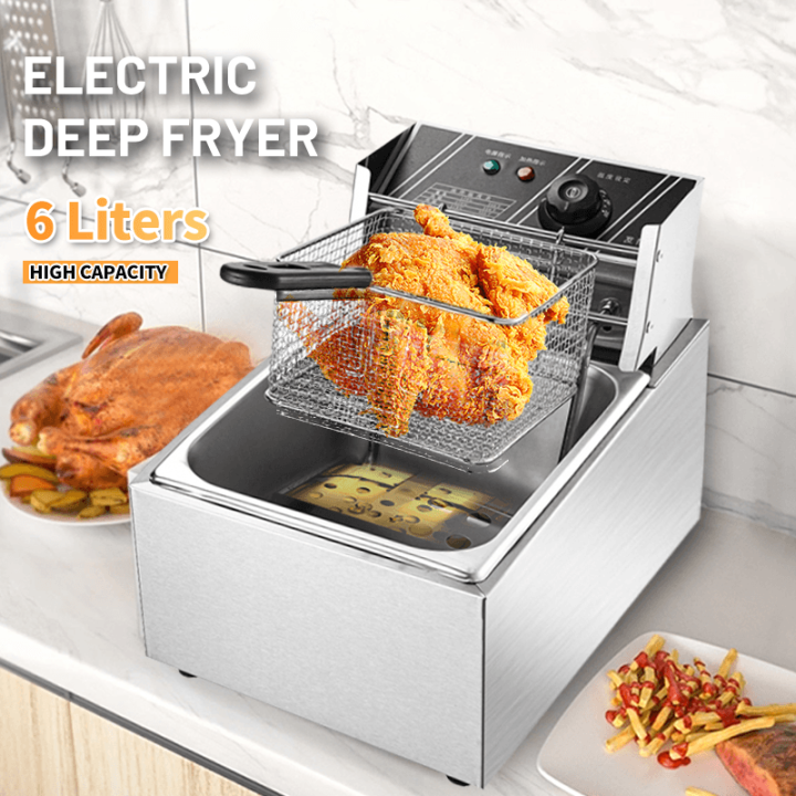deep fryer pan with strainer 220V french fries deep fryer electric deep ...