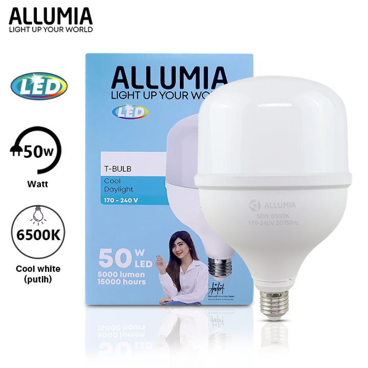 ALLUMIA T-Bulb Lampu Led 50 Watt 6500K Putih Cool Daylight Lampu Bohlam ...