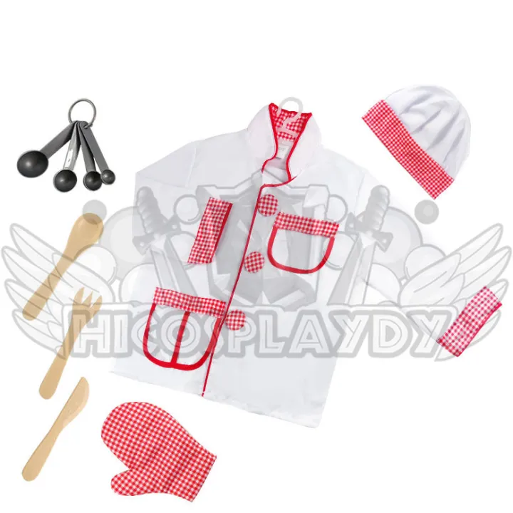 hiCosplaydy Children Occupations Chef Costume Role Play Kits Set | Lazada