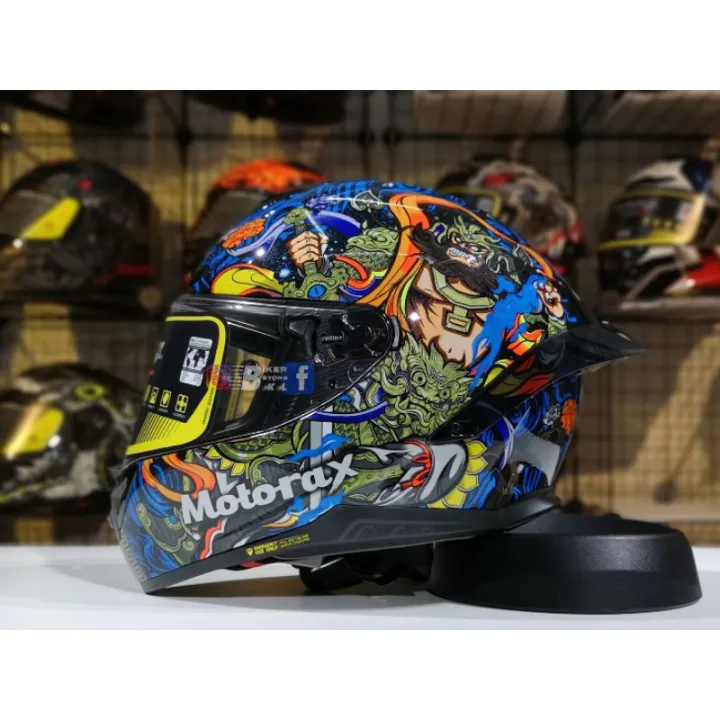 Original Motorax R50S Blue Warrior Japan Full Face Helmet | Lazada