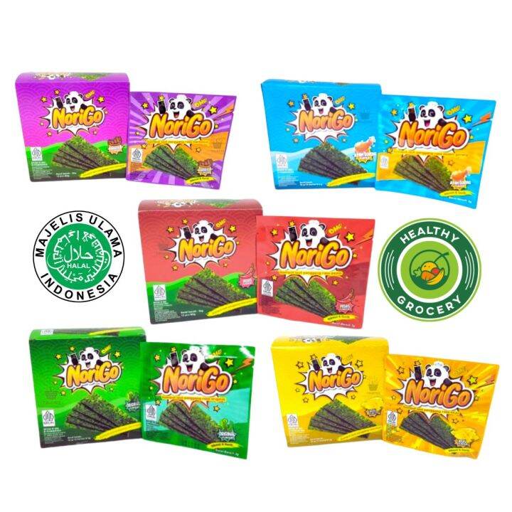 Norigo Snack Rumput Laut Sachet All Varian 36gr Isi 12 Sachet | Lazada ...