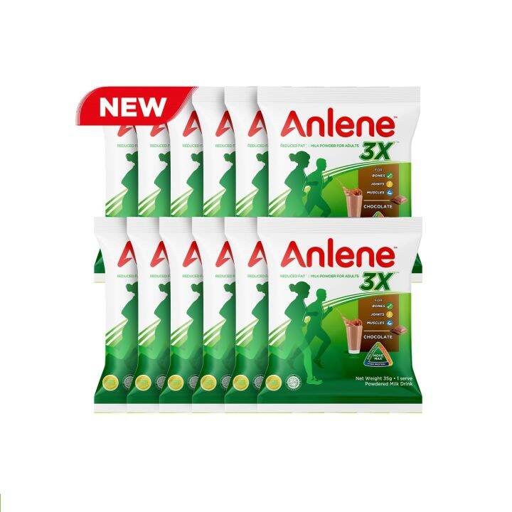 Anlene 3X Milk Powder Chocolate 35g - Pack of 12s | Lazada PH
