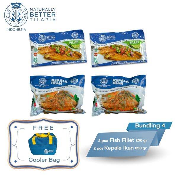 Regal Springs Tilapia Fillet 200gr + Regal Springs Tilapia Kepala Ikan ...
