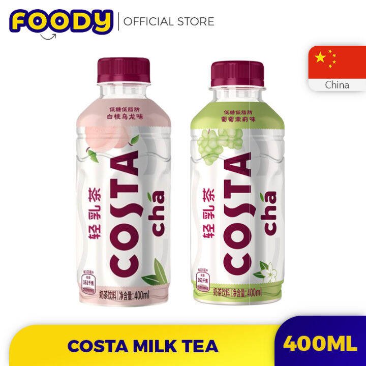 China Costa Cha Low Sugar Low Fat Milk Tea Peach Oolong / Grape Jasmine ...