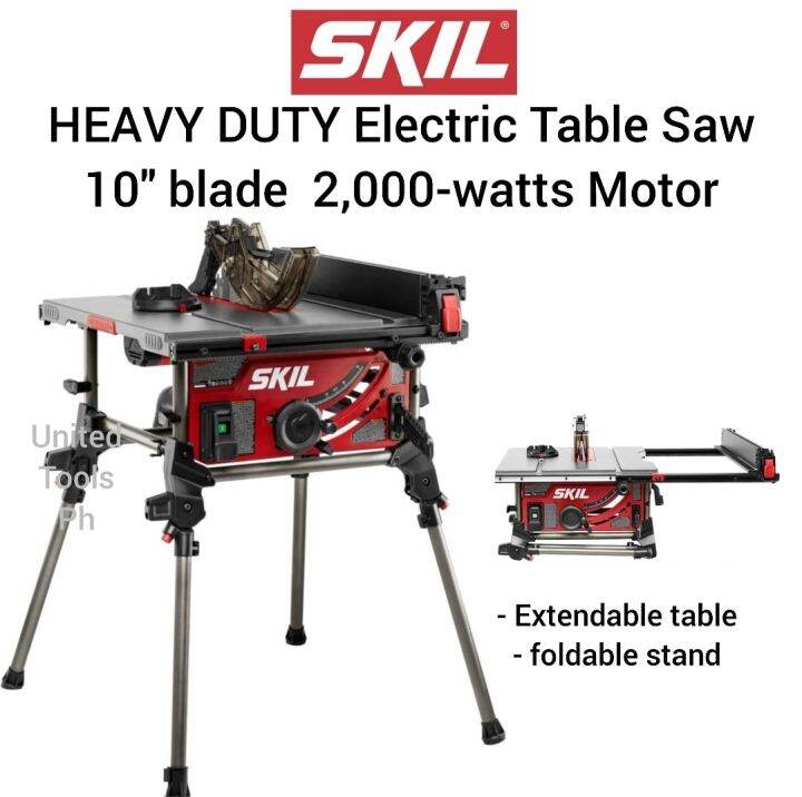 SKIL Heavy Duty Electric Table Saw Machine 10" blade 2,000-watts Motor ...