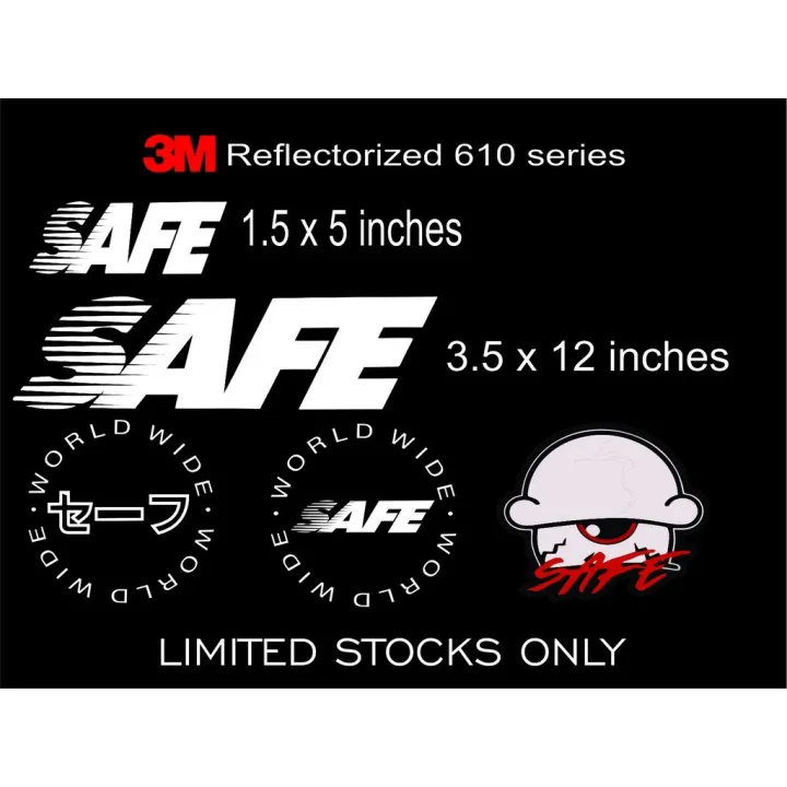 WORLDWIDE SAFE STICKER 3m REFLECTORIZED 610 series bike name stickers ...