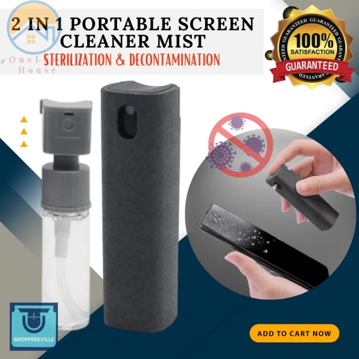 New 2 In 1 Phone Screen Cleaner Spray Portable Disinfectant Tablet ...