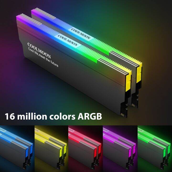 RAM Cooler COOLMOON DDR1 DDR3 DDR4 RGB RAM Cooling Heatsink 5V 3PIN ...