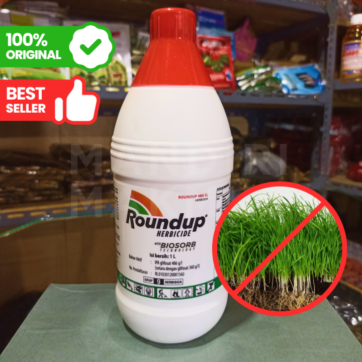 HERBISIDA Roundup Biosorb 486 SL 1 Liter / Pengendali gulma/ membesmi ...