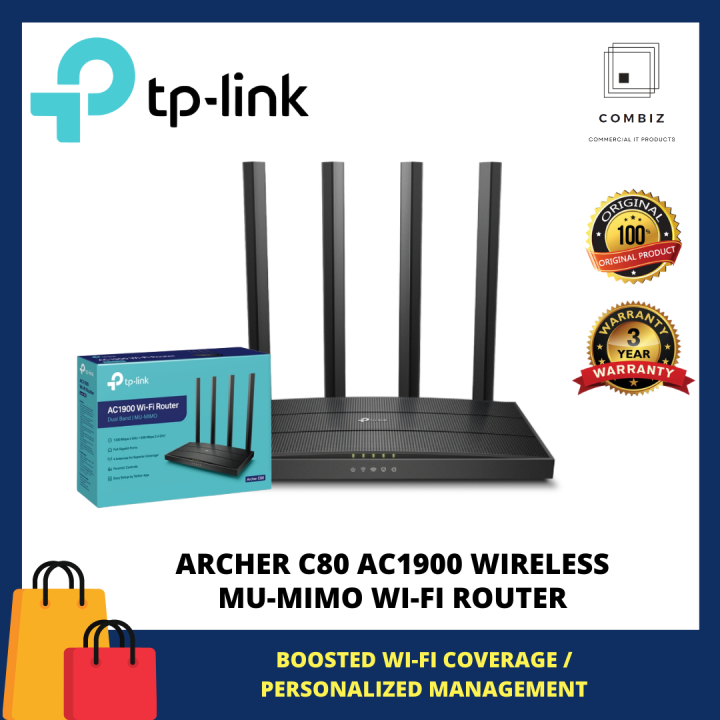 TP-LINK ARCHER C80 AC1900 WIRELESS MU-MIMO WI-FI ROUTER | Lazada
