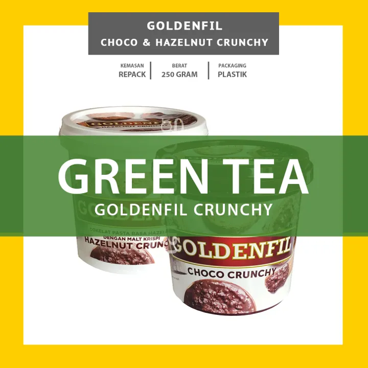 GREEN TEA CRUNCHY GOLDENFIL 250GR - SELAI COKLAT MATCHA RENYAH ...