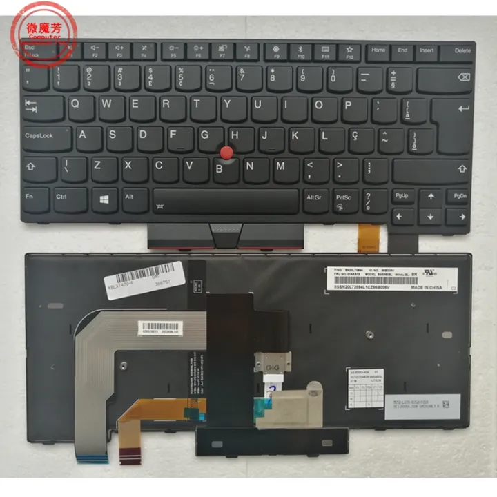 คีย์บอร์ด BRSPLa สำหรับ สำหรับ ThinkPad A475 T480 T485 backlity T470 ...