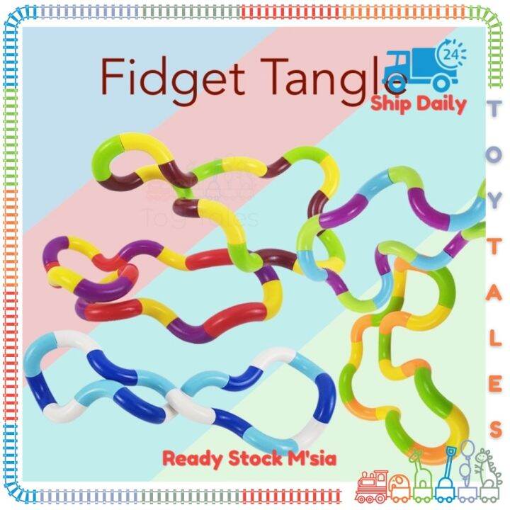 Fidget Tangle Toy 🍭 Shaping Worm Twisting Kids Tiktok Fidget Stress ...