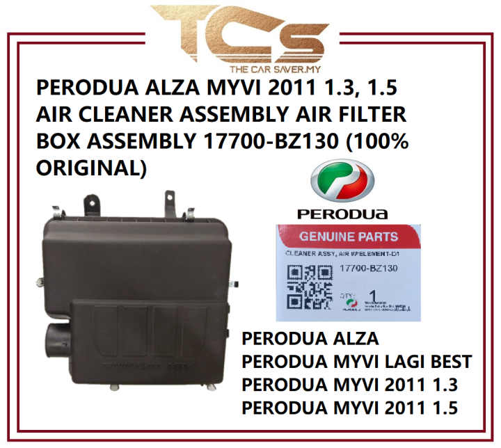 PERODUA ALZA MYVI 2011 1.3, 1.5 AIR CLEANER ASSEMBLY AIR FILTER BOX ...