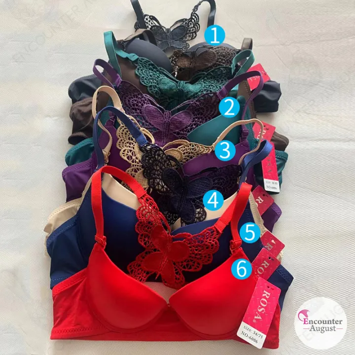 Women Butterfly Back Bras Sexy Bras Lace Push Up Bra CupB 6006 | Lazada PH