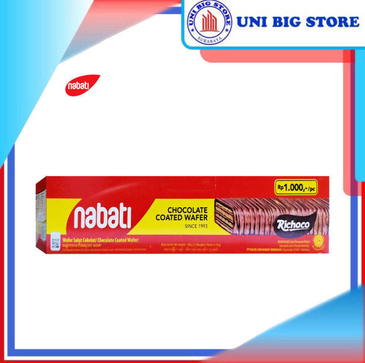 Nabati Wafer Coated Chocolate BOX 14 gr x 12 pcs Coklat Richoco ...