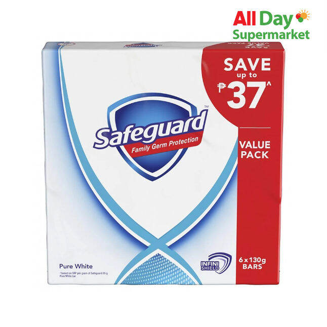 Safeguard Bar Pure White 6Pid 130G | Lazada PH