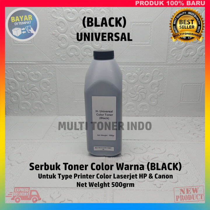 Serbuk Toner Cartridge Universal Warna Black Untuk Printer Color HP ...