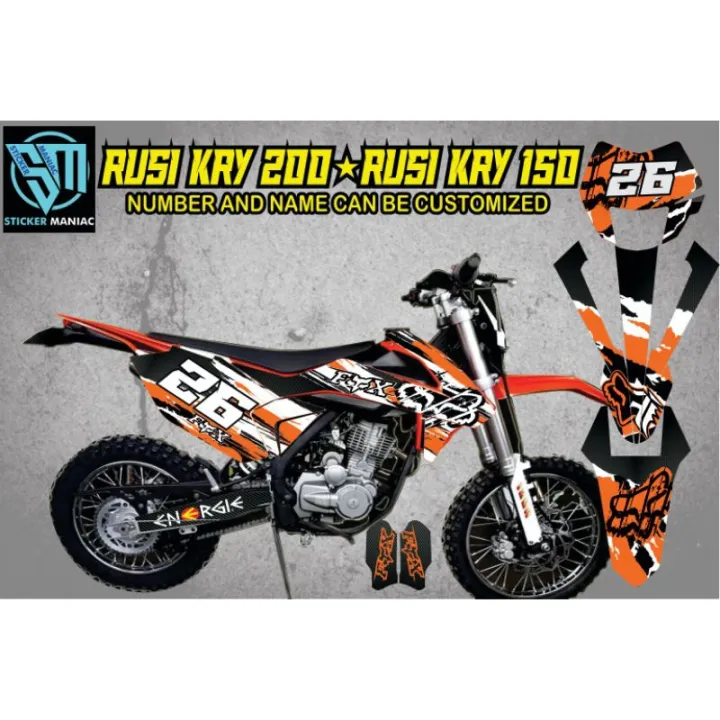 sticker decals motorcycle Rusi KRY 200Rusi KRY 150 full body decals ...