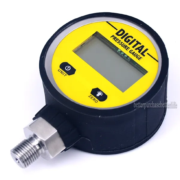Digital Display Oil Pressure Hydraulic Gauge Pressure Test Meter 3V 0 ...