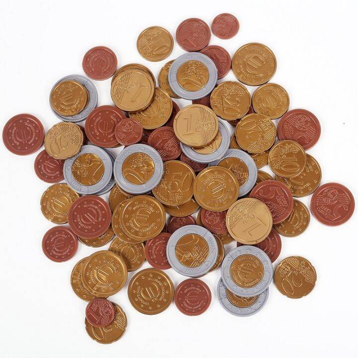 【CW】 Fake Coins for Kids 80 Quarters Plastic Money Teaching Pretend ...