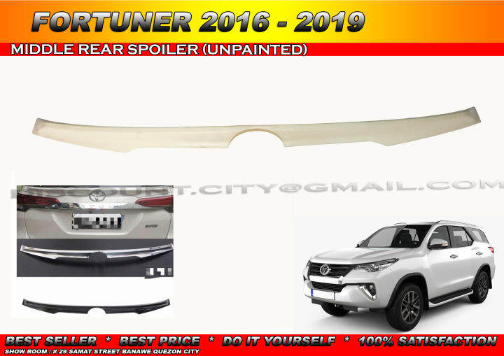TOYOTA FORTUNER 2016 TO 2020 MIDDLE REAR SPOILER UNPAINTED | Lazada PH