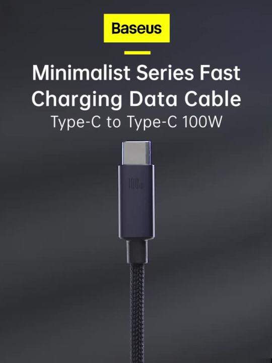 Baseus 25PCS 100W USB C ถึง USB C สาย PD Fast Charging Charger สายไฟ ...