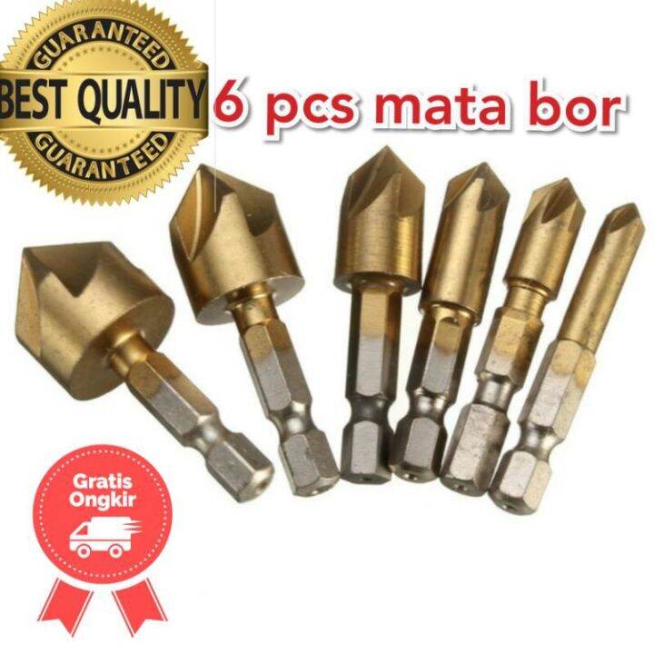 mata bor countersink HSS TITANIUM mata bor chamfer drill mata bor kayu ...