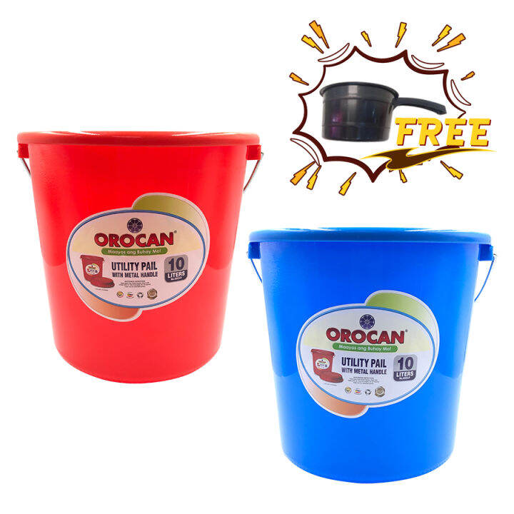 Plastic Pail / Pail Heavy Duty / Timba / #6002 Orocan Pail 10L with ...