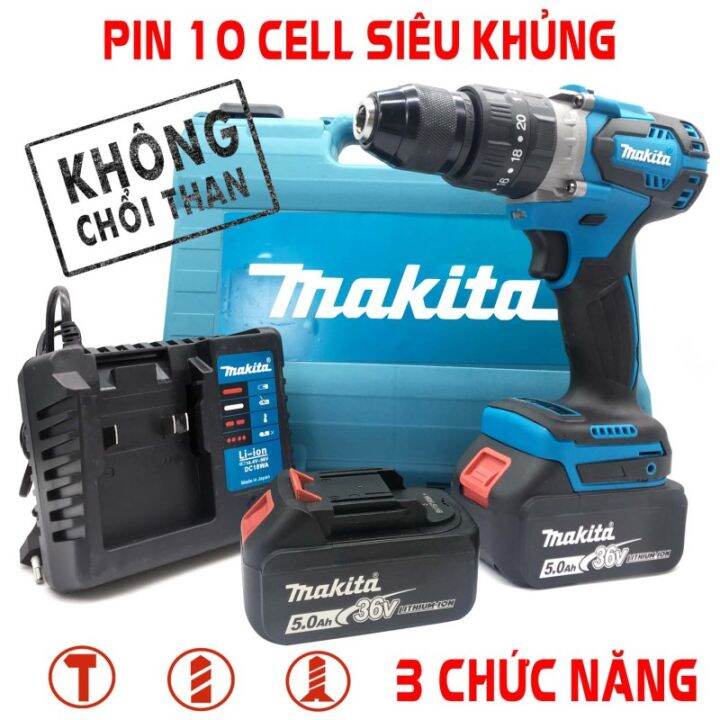 Máy Khoan Pin Makita 36V Tặng Kèm Bộ Phụ Kiện 24 Chi Tiết - Máy Khoan Pin Makita 36V Có Phụ Kiện ...