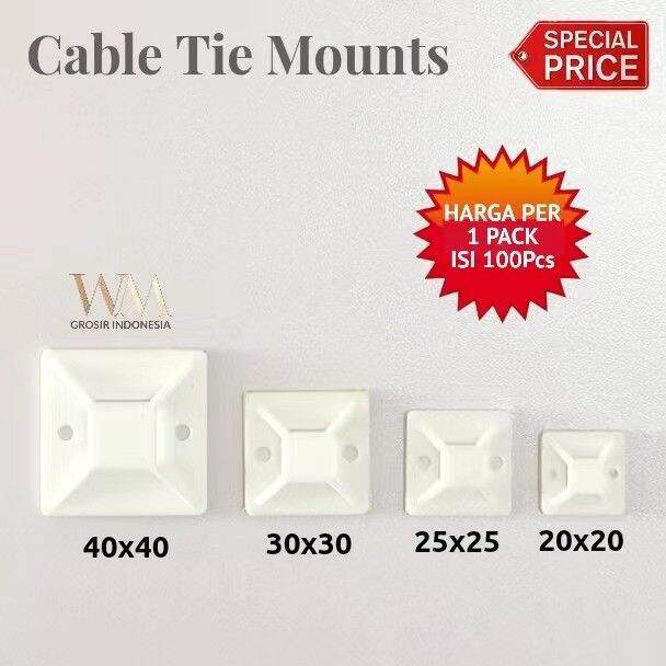 Tie Mount 30x30 Pengikat/Pengait Kabel Tie Self Adhesive Cable | Lazada ...