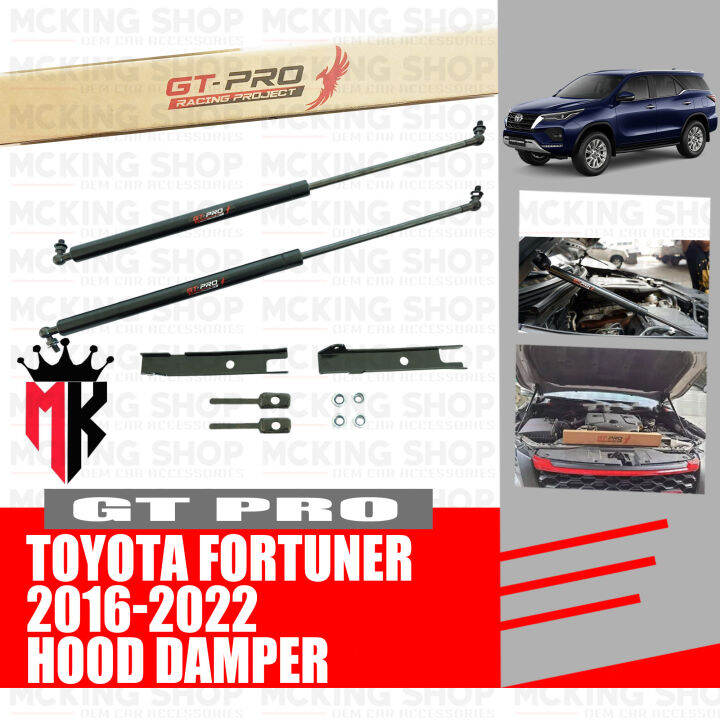 Toyota Fortuner 2016-2022 GT-Pro Hood Damper Shock Kit (Black) | Lazada PH