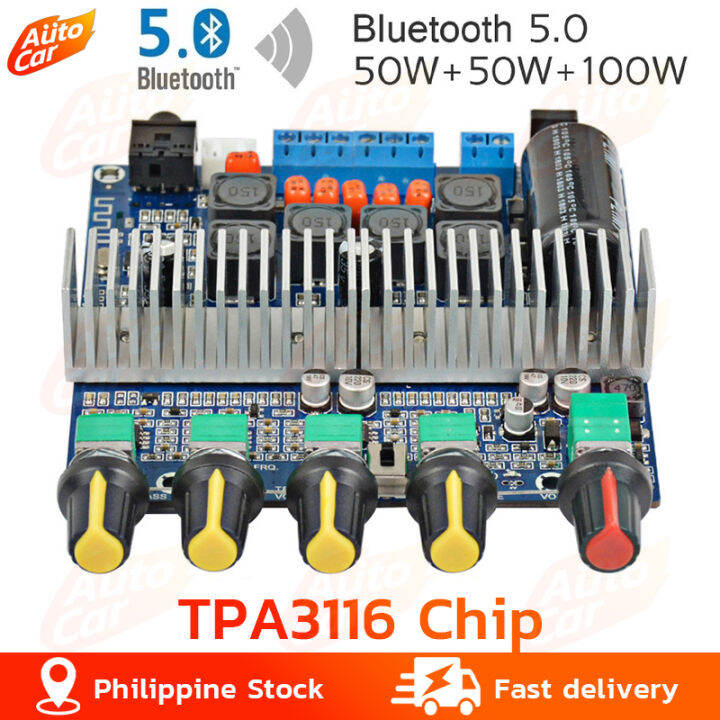 100W+2x50W TPA3116 2.1 Bluetooth Digital Amplifier Power Assembled High ...