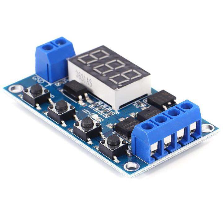 Dc 12v 24v Dual Mos Tube Control Board Led Digital Trigger Cycle Timer Delay Switch Time Delay
