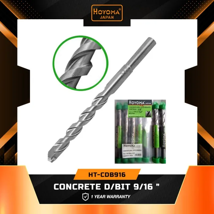 hoyoma concrete D/BIT 9/16"(5PC/PK) HT-CDB916 | Lazada PH