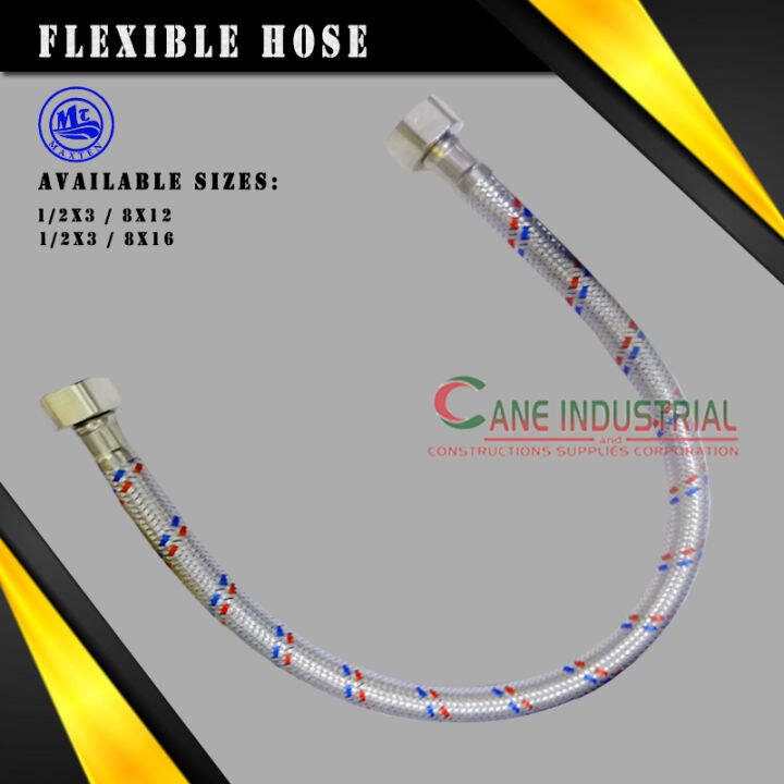 MAXTEN Flexible Hose 1/2x3/8x12 / 1/2x3/8x16 | Lazada PH