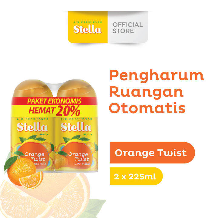 Stella Matic Refill Orange Twist 2x225ml Multipack- Isi Ulang (Refill ...