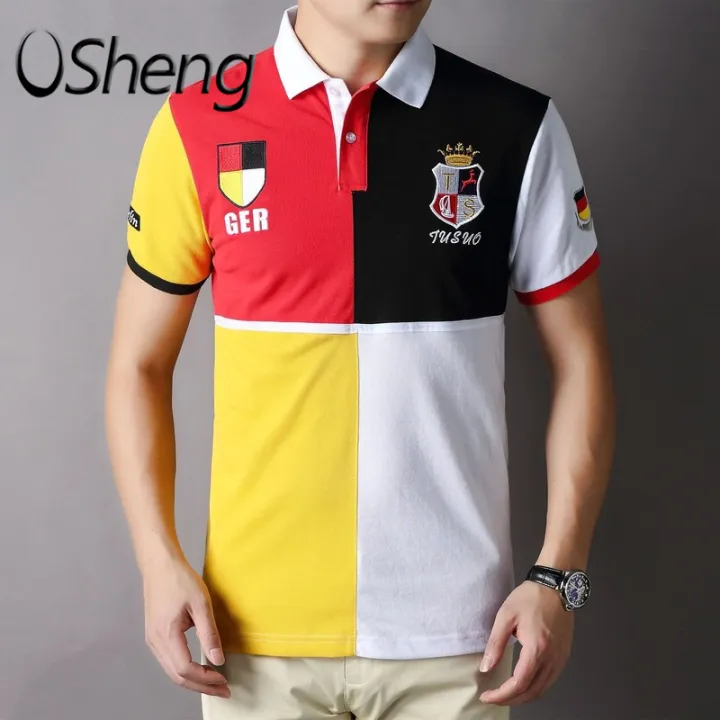 VSheng 2022 S ถึง6XL เสื้อโปโลผู้ชายขนาดใหญ่คอปกเสื้อยืดสำหรับผู้ชาย ...