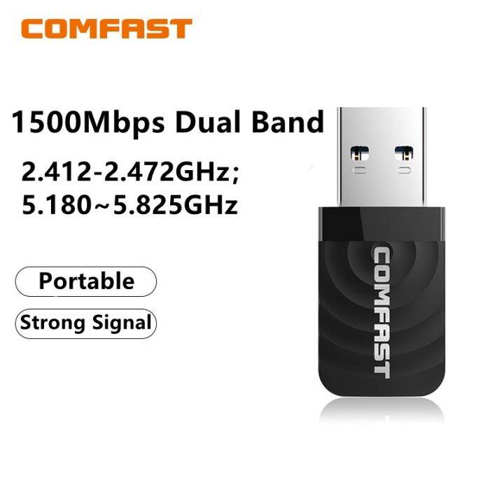 COMFAST CF-812AC USB Wireless Adapter 1300Mbps WIFI Dongle Wireless Network Card WIFI Adapter ...