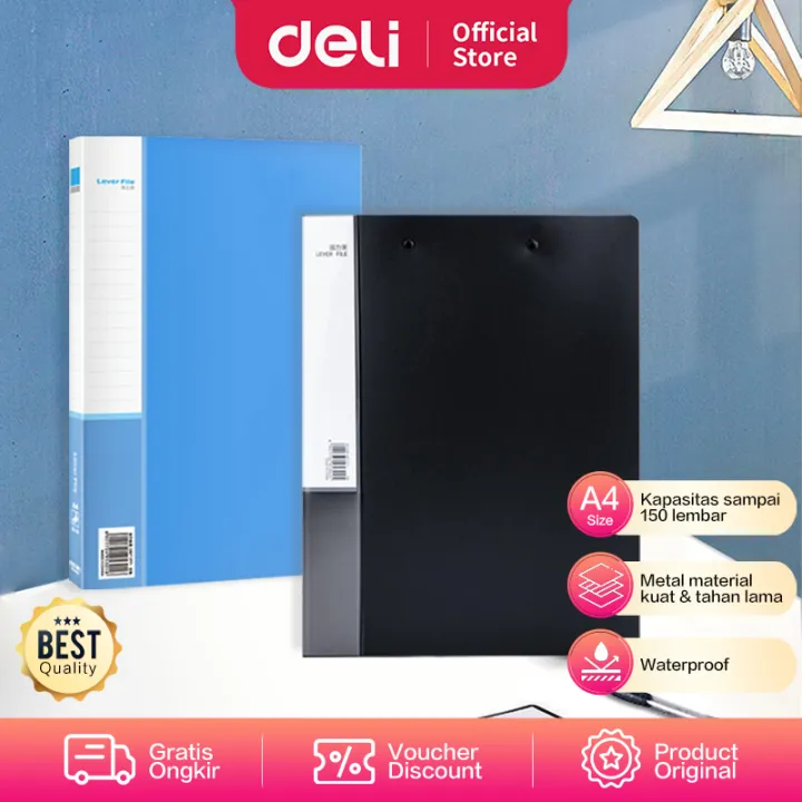 Deli File Clamp Folder Lever File / Tempat Menyimpan berkas A4 Muat ...