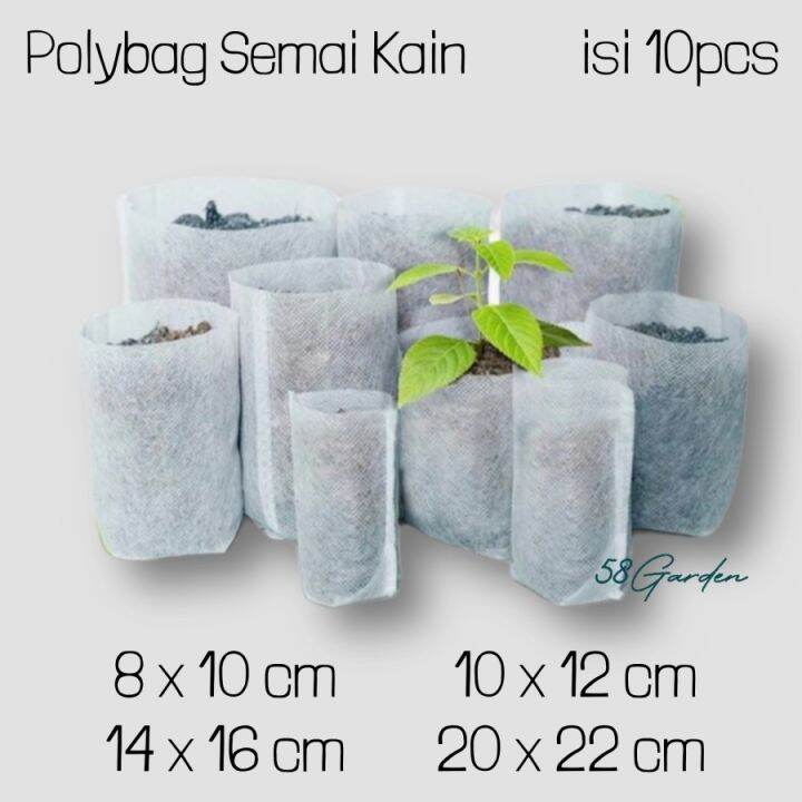 Polybag Semai Pembibitan Kain Non Woven Ramah Lingkungan Biodegradable - 8 x 10 cm (10) | Lazada ...